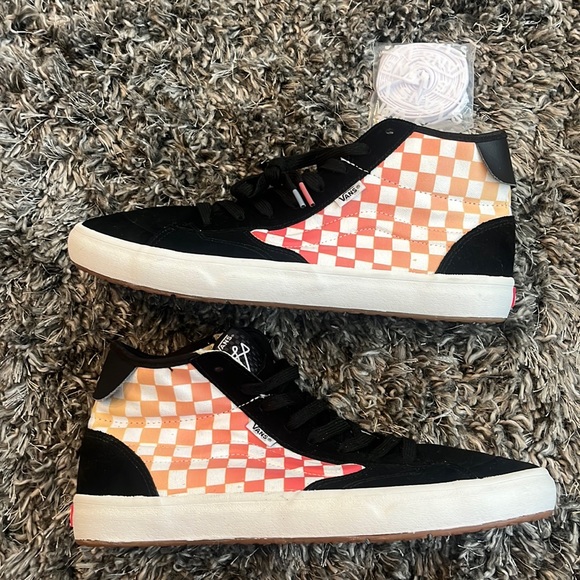 Vans | Shoes | Vans The Lizzie High Top Checkerboard Mens Canvas Suede ...